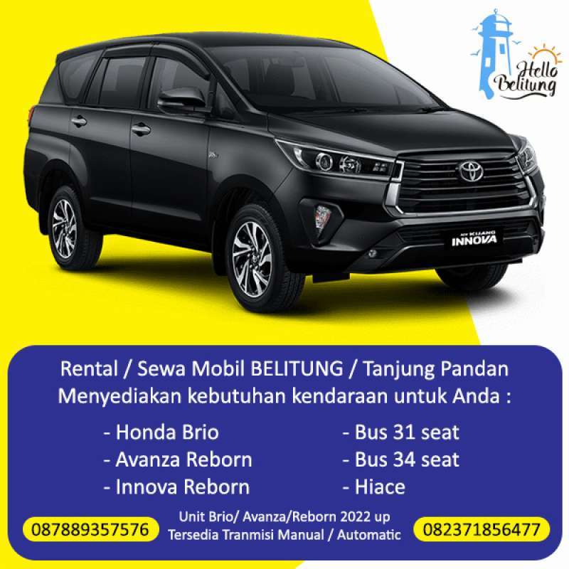 Jual Sewa Rental Mobil Innova Reborn Belitung Tanjung Pandan - Include ...