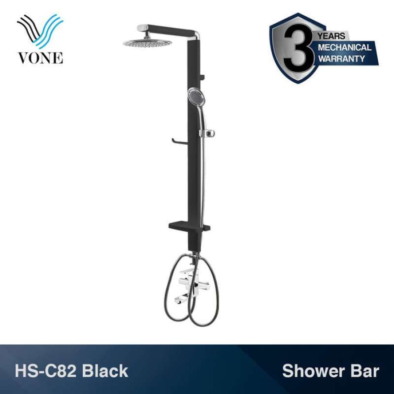 Promo VONE HS-C82 Hitam Shower Tiang Column Panas Dingin Keran Mixer ...