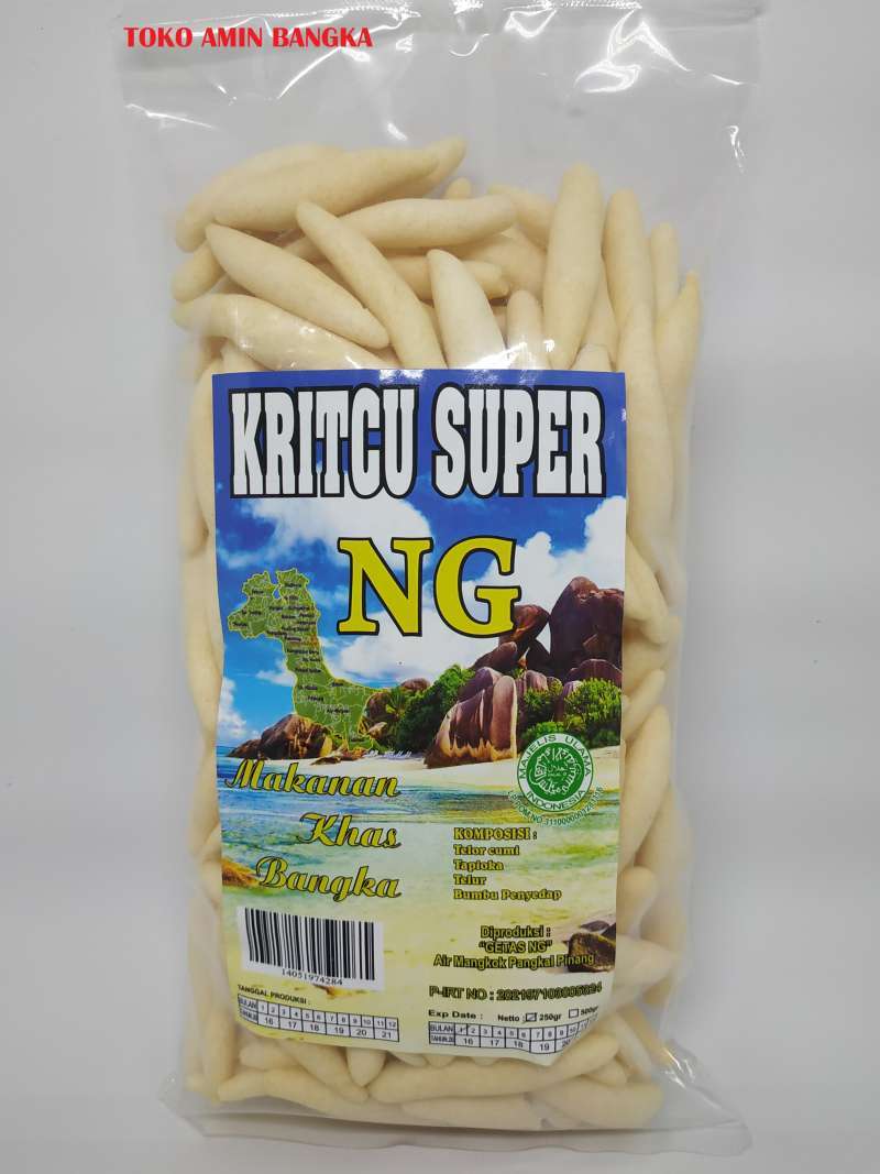 Jual Kerupuk Telor Cumi Kricu Super Khas Bangka Cap NG di Seller Toko ...