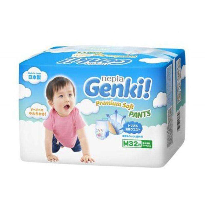 Jual Nepia Genki Premium Soft Pants Popok Bayi [Size M/ 32 pcs] di Seller ADEKMUNGIL Official ...