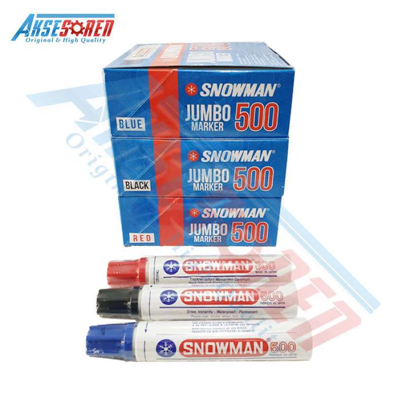 Jual Spidol Permanen Jumbo Snowman [500] / Untuk Papan Tulis White ...