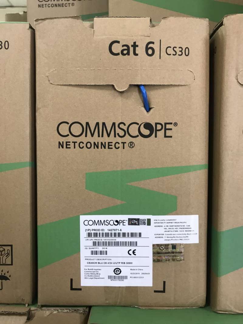 Jual KABEL LAN CAT 6 AMP COMMSCOPE - UTP CAT6 BLUE 305M - BLUE di Seller WHIZ SHOP - Indonesia ...