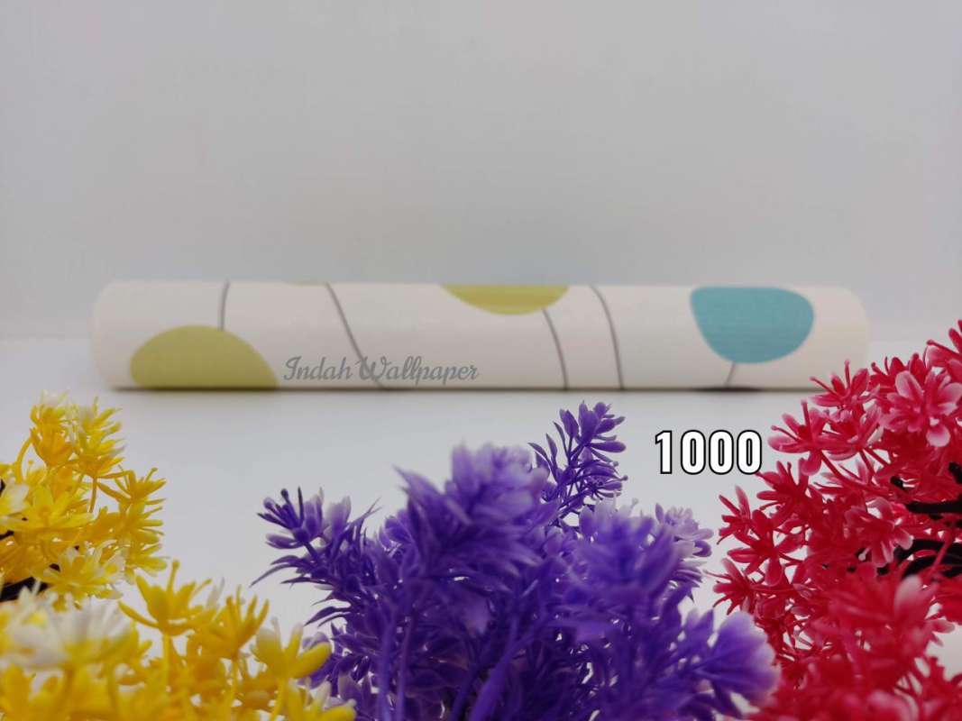 Jual Wallpaper Dinding Motif Polkadot Hijau Biru Salur Simple Minimalis Diva di Seller Aneka ...
