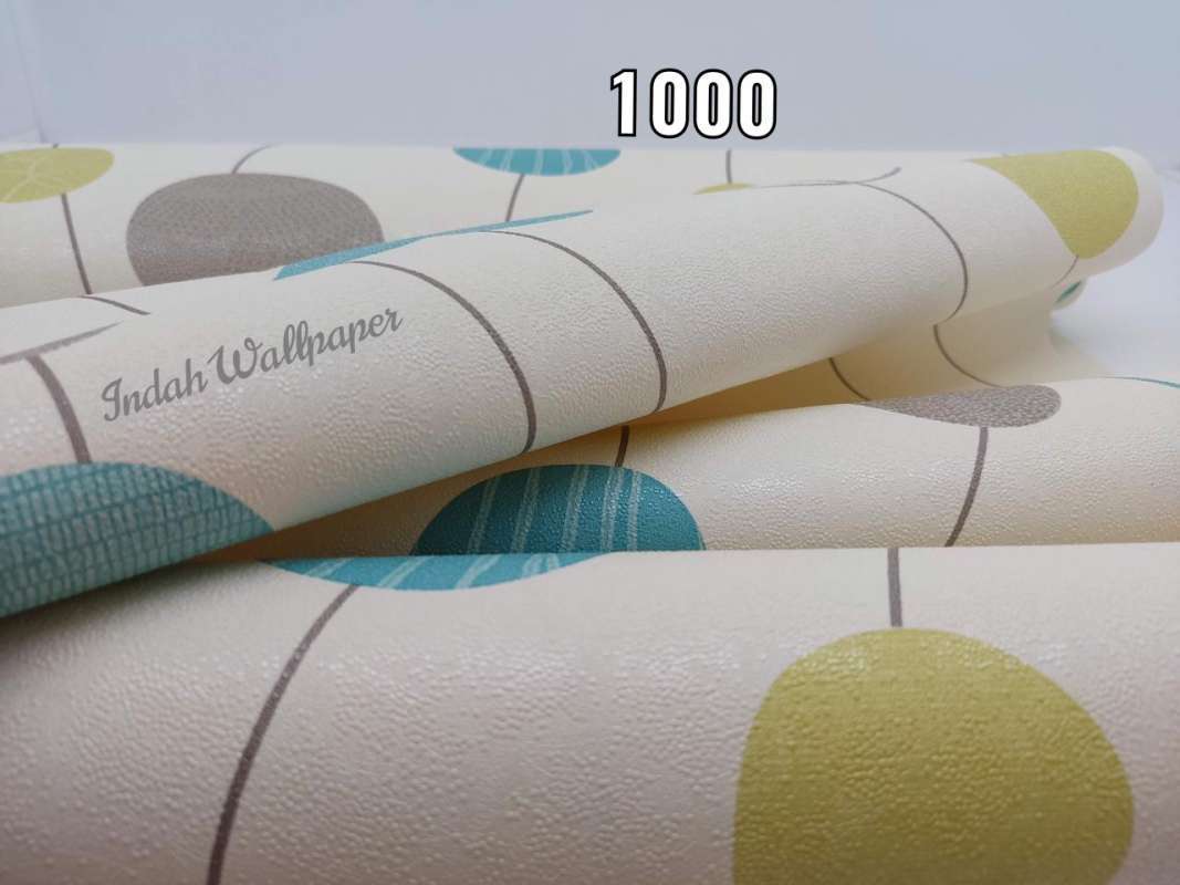 Jual Wallpaper Dinding Motif Polkadot Hijau Biru Salur Simple Minimalis Diva di Seller Aneka ...