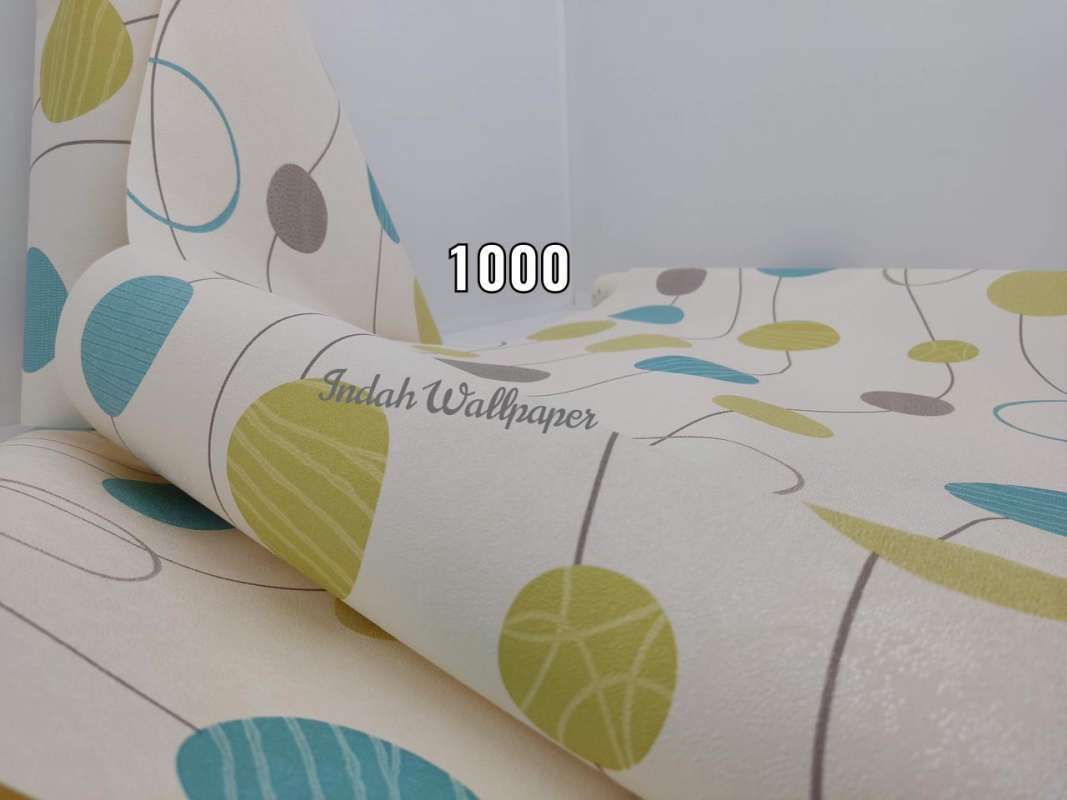 Jual Wallpaper Dinding Motif Polkadot Hijau Biru Salur Simple Minimalis Diva di Seller Aneka ...