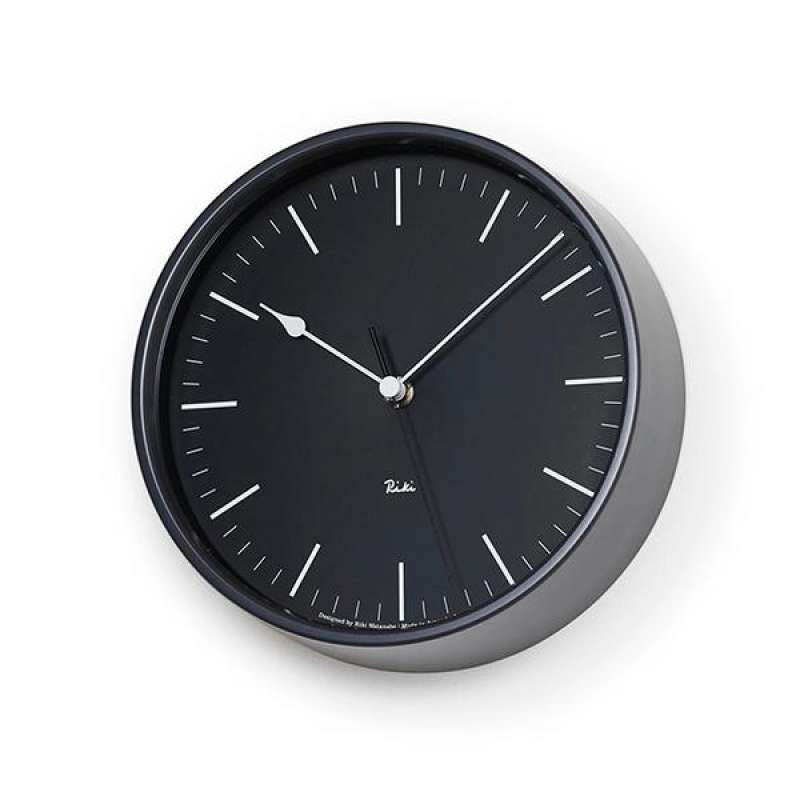Jual (lemnos)lemnos Riki Steel Line Clock Modern Series Round Line ...