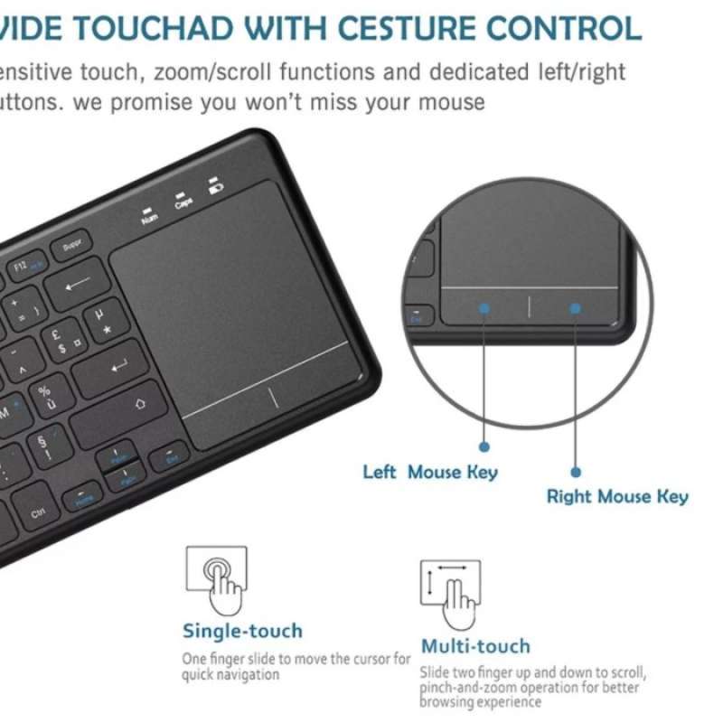 Promo Skyboard Wireless Keyboard Touchpad Windows Smart Tv Android ...