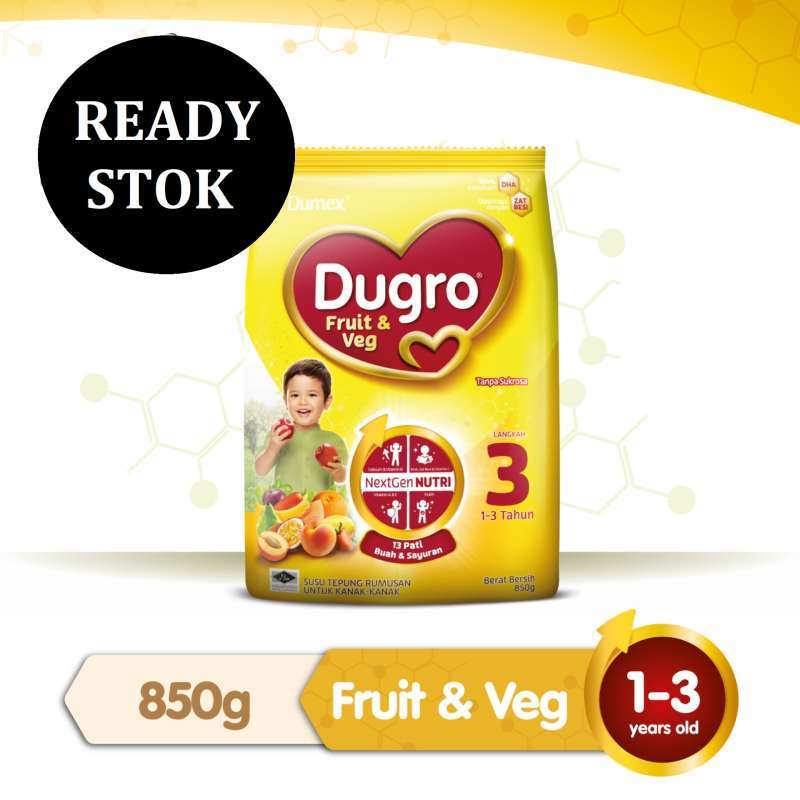 Jual READY Dugro 3 Fruit & Veg 850gr Susu Formula buah dan sayur ...