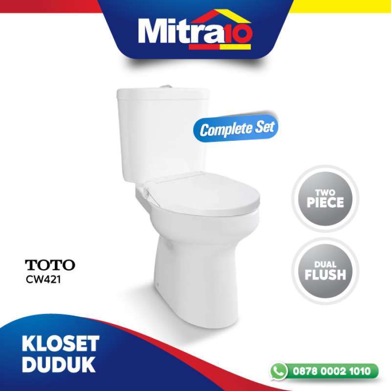 Jual Toto Cw421+sw420jp+tc505s White Dual Flushsetkit Di Seller Mitra10 ...