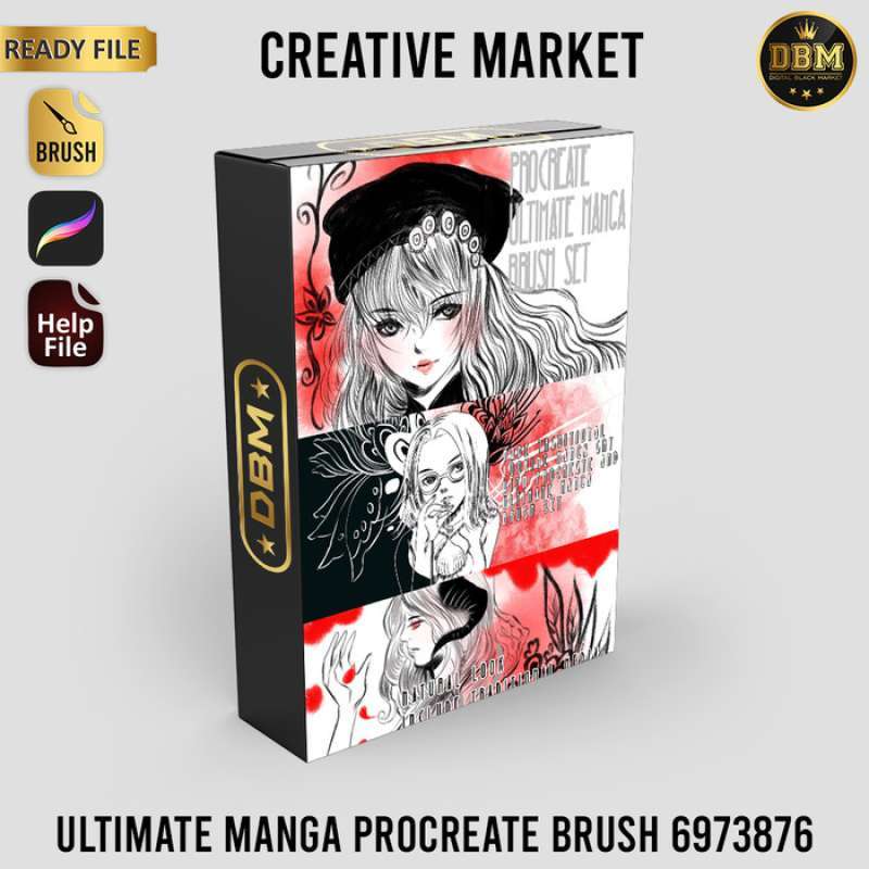 Jual Ultimate Manga Procreate Brush Di Seller Digital Black Market ...