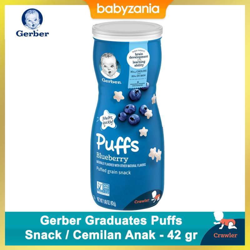 Jual Gerber Graduates Puff Baby Snack Cemilan Bayi 42 gr - Blueberry di ...