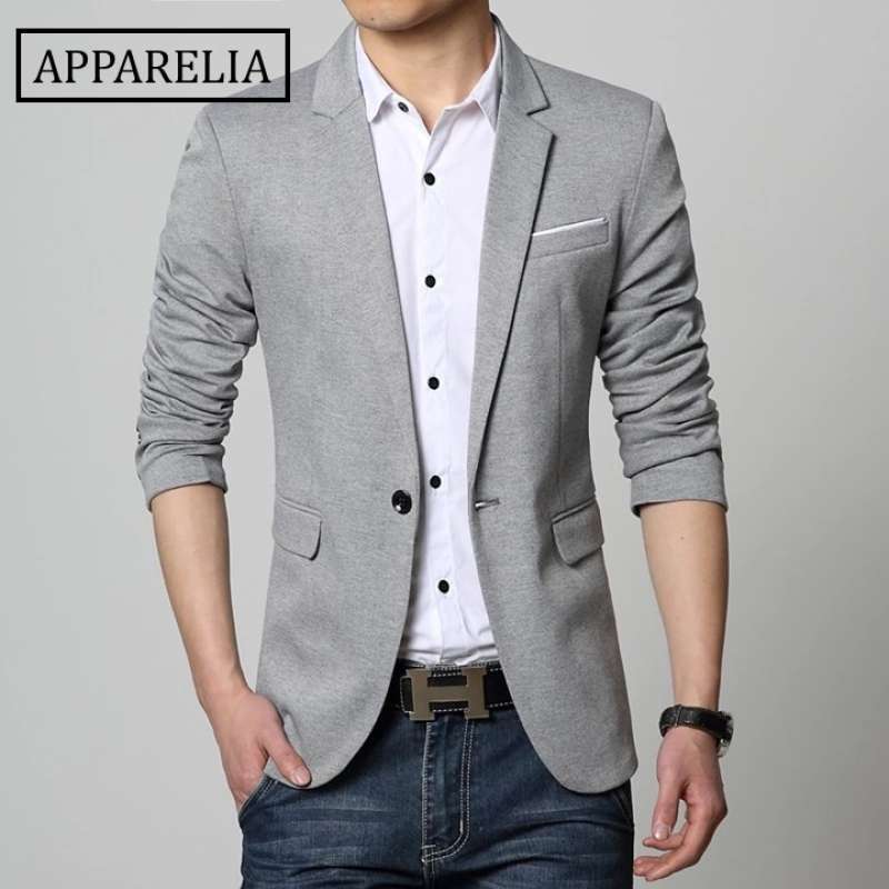 Promo Blazer Pria Casual Style Exclusive Abu Muda Slimfit Style Twist ...