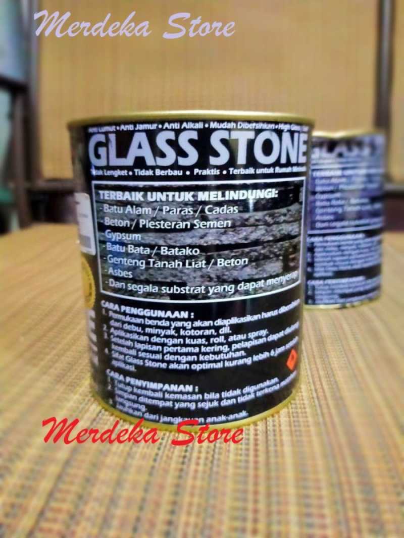 Jual Glass Stone Cat Pernis Batu Alam 1 Ltr - Hitam Doff di Seller ...