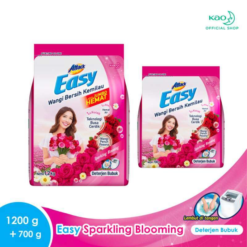 Promo PROMO - Attack Easy Sparkling Blooming Deterjen [1200 g] + Attack ...
