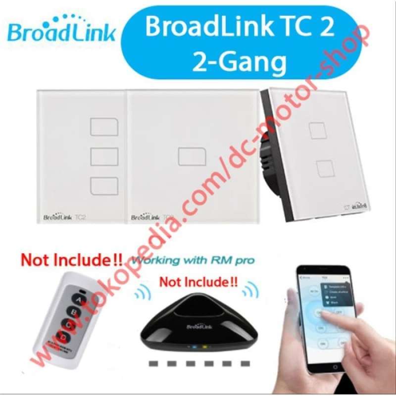 Jual Broadlink TC2 2 Gang Saklar Lampu Touch Switch i-Touch 2 way ...