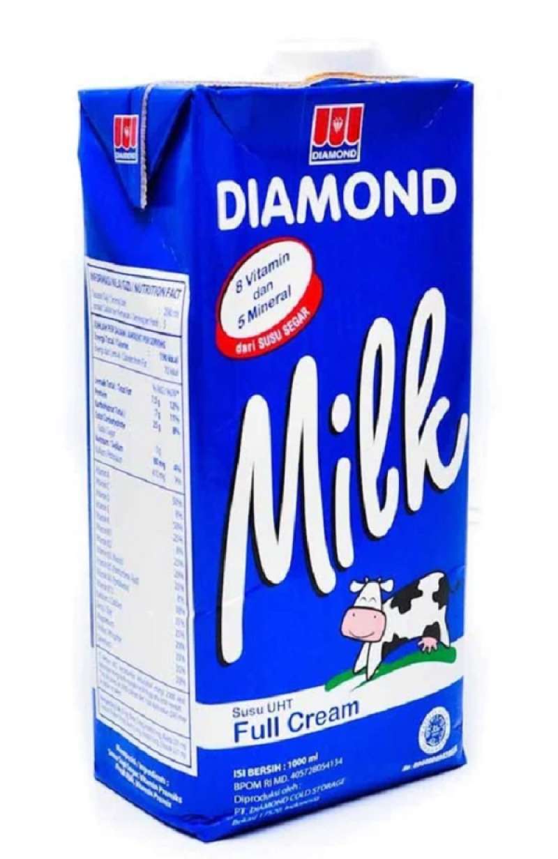Jual Susu Diamond Milk UHT 1 Dus [1Liter x 12] Grab & Gojek Only-08 di ...