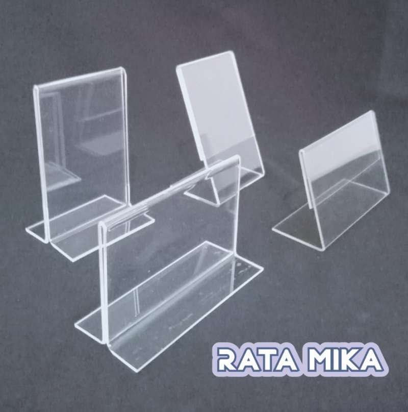 Jual Acrylic Display / Card Display / Table Tent / Nomer Meja ( 1 sisi ...