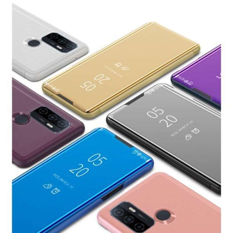 Jual Oppo A53 Flip Clear View Standing Cover Smart Mirror Case Casing ...