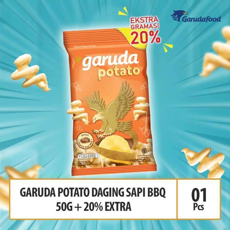 Jual SNACK GARUDA POTATO DAGING SAPI BBQ 60GR di Seller Mutiara Mart ...