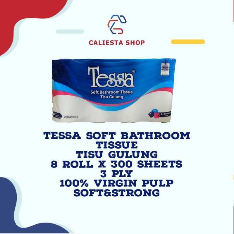 Jual Tessa Bathroom Tissue 8 Roll x 300 Sheets 3 Ply ( 1 Pack ) di ...