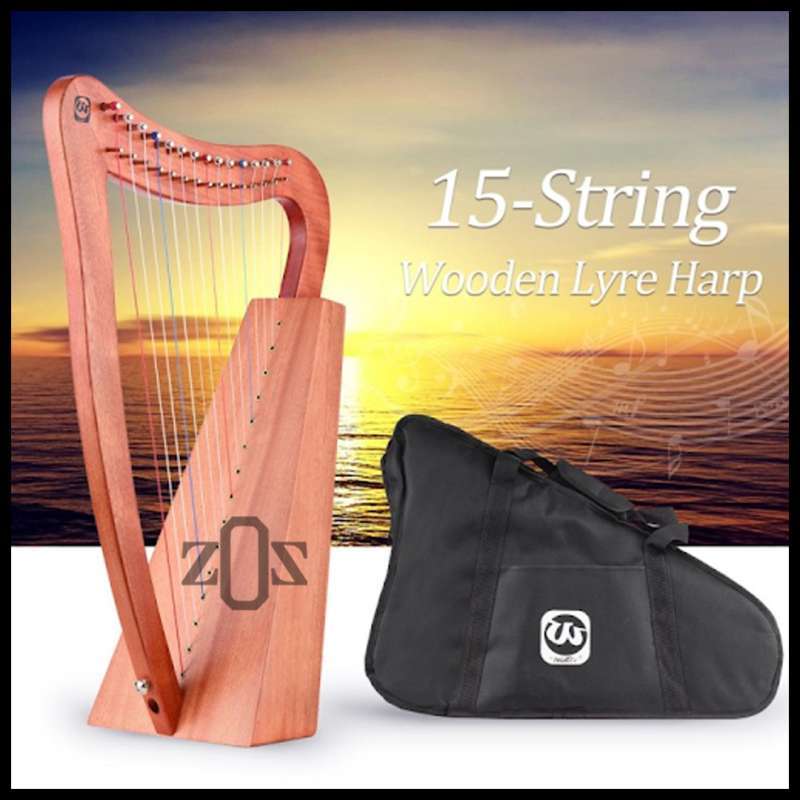 Jual Kecapi Harpa Harp Lyra 15 String Wood Set Di Seller Zeb Store ...