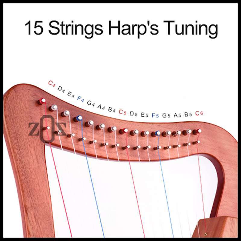 Jual Kecapi Harpa Harp Lyra 15 String Wood Set Di Seller Zeb Store ...