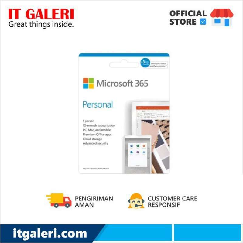 Jual Software Microsoft Office 365 Personal 2019 2021 Posa Card Di ...