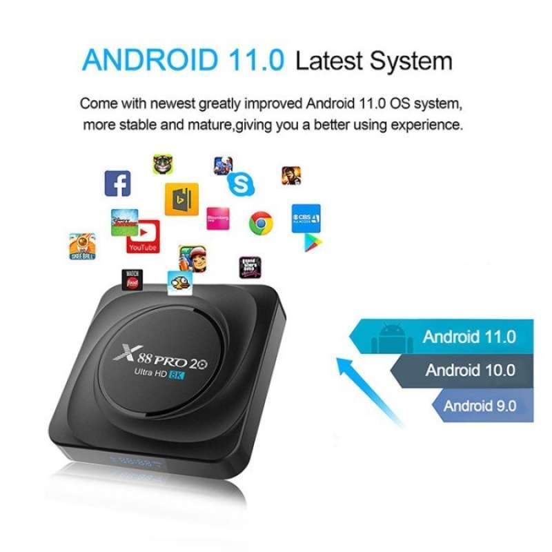 Jual BEST SALE TJBOX ANDROID TV BOX X88 PRO 20 RAM 8GB ROM 128GB RK3566 ...