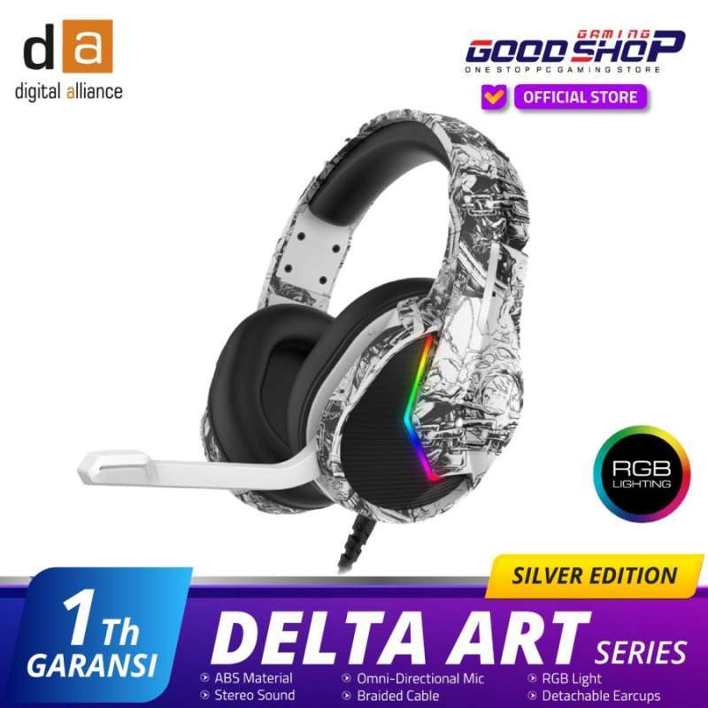 Jual Digital Alliance Delta Art Series Silver Edition - Gaming Headset ...