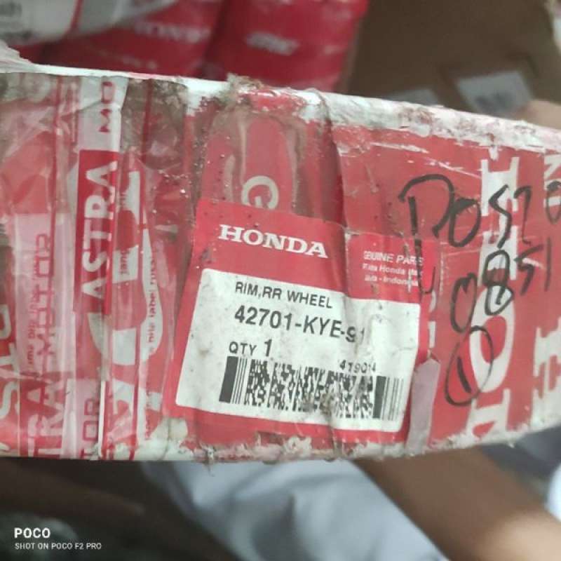 Jual Rim Rr Wheel 17m Cxmt2.50 Peleg Velg Belakang New Megapro Verza ...