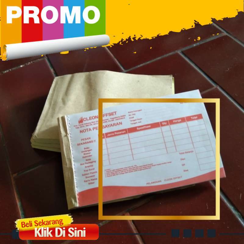 Jual Cetak Nota/nota 1/8 Folio 2ply Jilid Purporasi Free Design - Putih ...