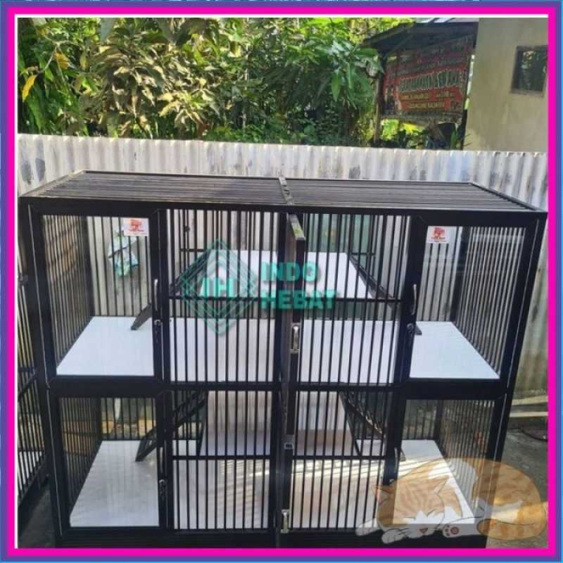 Jual Rumah Hewan Kucing Alumunium 2 Kamar Minimalis 2 Pintu di Seller ...
