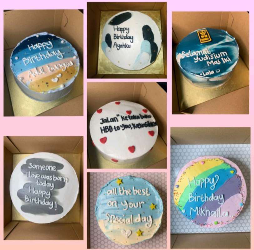 Jual korean cake ultah desain sesuai keinginan by request bandung only ...