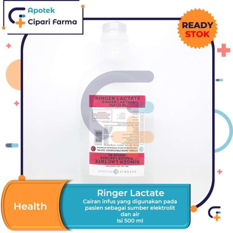 Jual Rl 500ml Cairan Infus | Dehidrasi | Kekurangan Cairan | Ringer ...