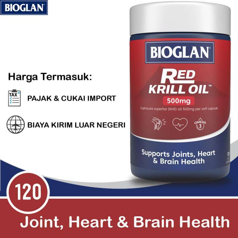 Promo Bioglan Red Krill Oil Double Strength 500 mg [120 Soft Capsules ...
