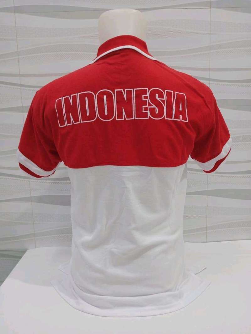 Jual Kaos Kerah / Baju Indonesia Merah Putih / Polo Shirt / Kaos Wangky ...