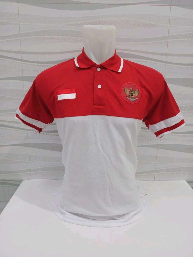 Jual Kaos Kerah / Baju Indonesia Merah Putih / Polo Shirt / Kaos Wangky ...