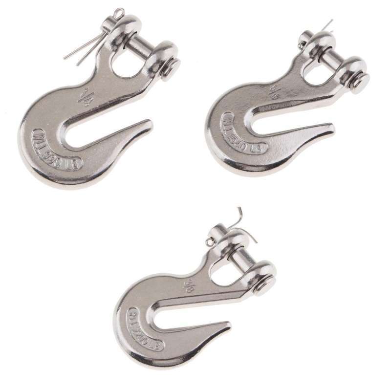 Promo 316 Stainless Steel Clevis Grab Chain Hook 3 Size for Rigging Tow ...