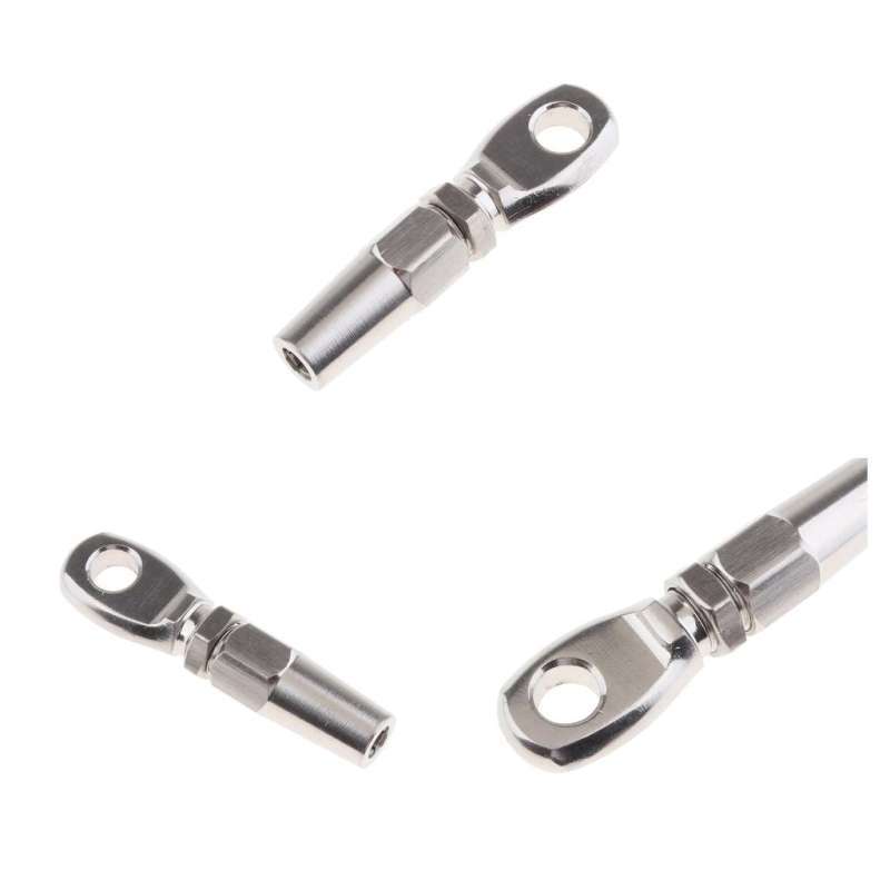 Jual 3 Pcs 6mm Stainless Steel Wire Rope Swageless Eye Terminal Di ...