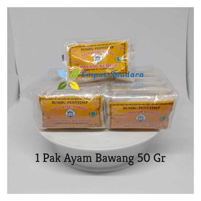Jual SATU PAK BUMBU PENYEDAP RASA AYAM BAWANG MERK BINTANG KEMBAR ...