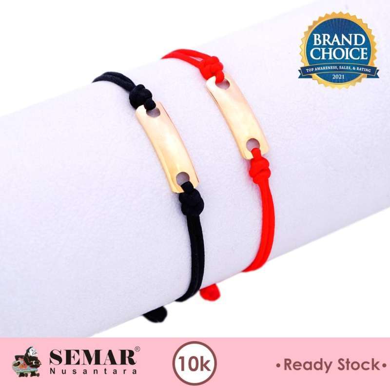 Jual Gelang Tali Mainan Emas Model Plat Kids Gold 10k Semar Nusantara ...