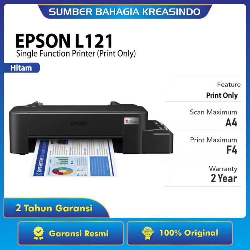 Promo Epson L121 Ink Tank Single Function Printer (print Only) Diskon 36% Di Seller Sbkstore ...