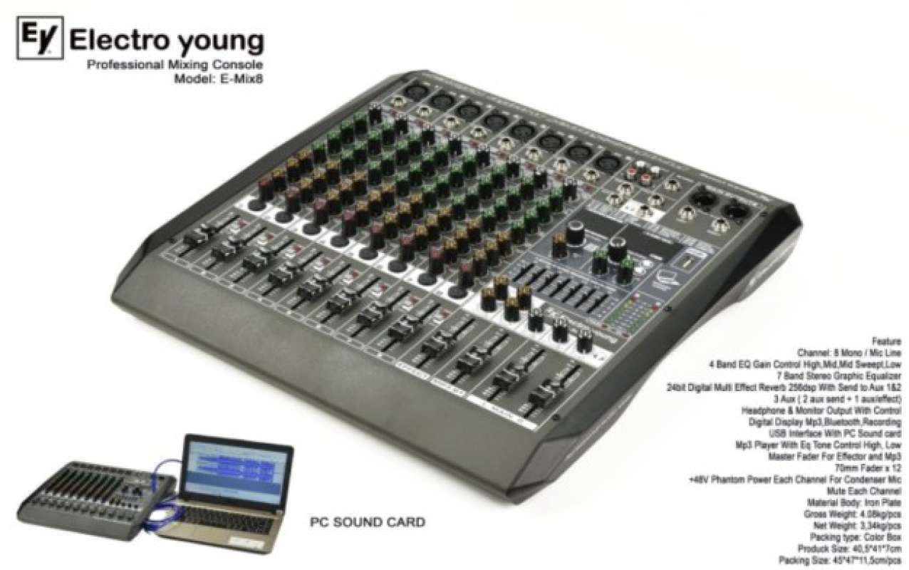 Jual Mixer Ashley Electro Young E MIX8 Original EMIX8 EMIX 8 EY E MIX 8 ...