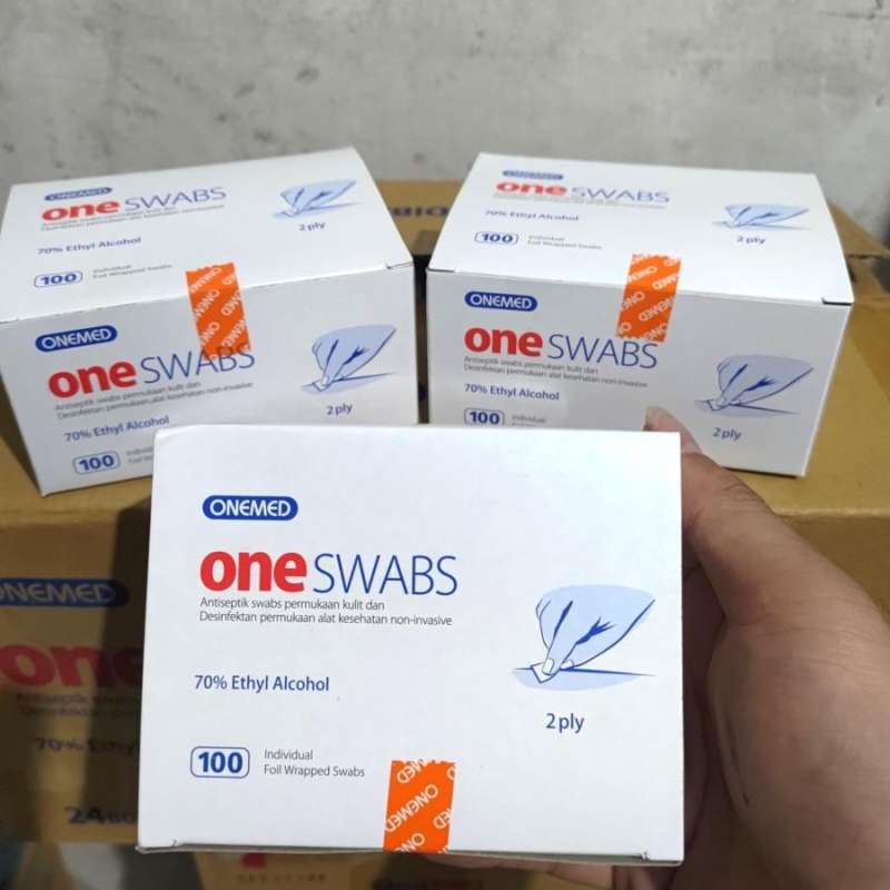 Jual ONEMED One Swabs isi 100/Alcohol Swabs Onemed /Tisu Alkohol 70% di ...