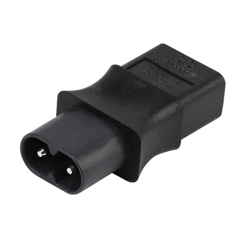 Promo IEC 320 C8 Male Plug to C9 2 Pin Female Connecter Adapter 6A ...