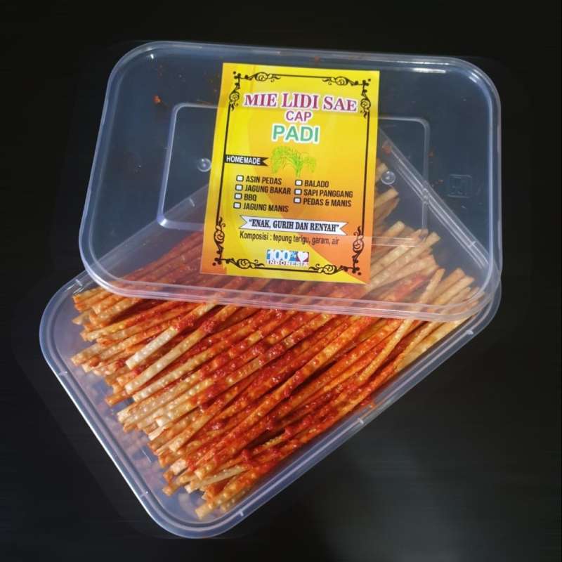 Jual Cemilan Mie Lidi Sae Besar 150gr Mie Biting Kemasan Box Thinwall ...