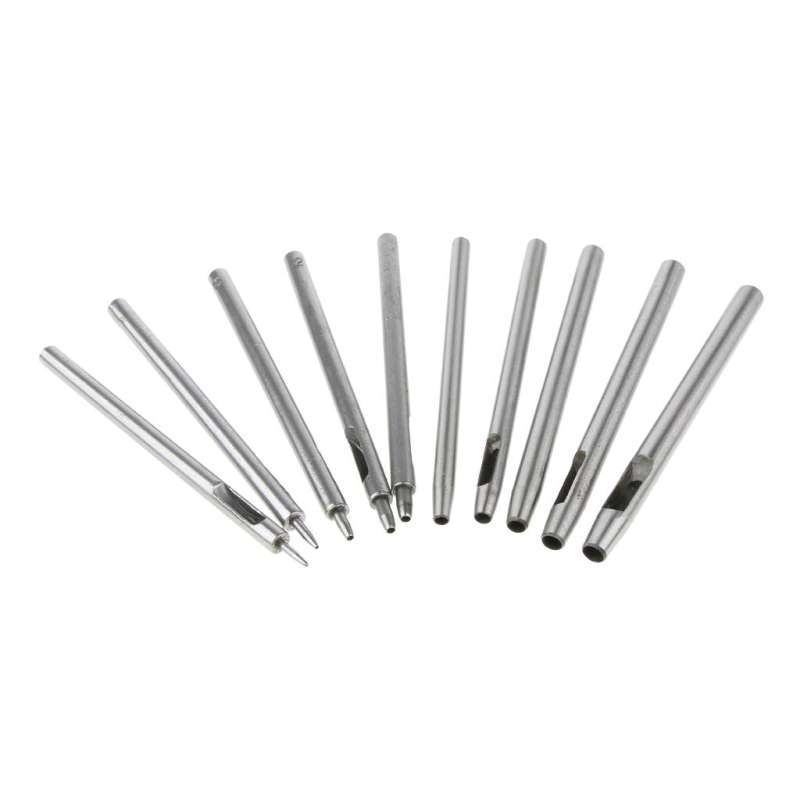 Jual 10 PCS 0.5-5mm Hollow Punch Set, Hole Punch Leather Gasket Craft ...