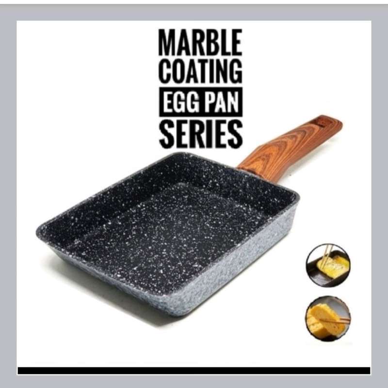 Jual Fry Pan Marble Yoshikawa Kotak Segi 18x13CM Wajan Tumis Penggorengan Marble Ceramic Panci ...