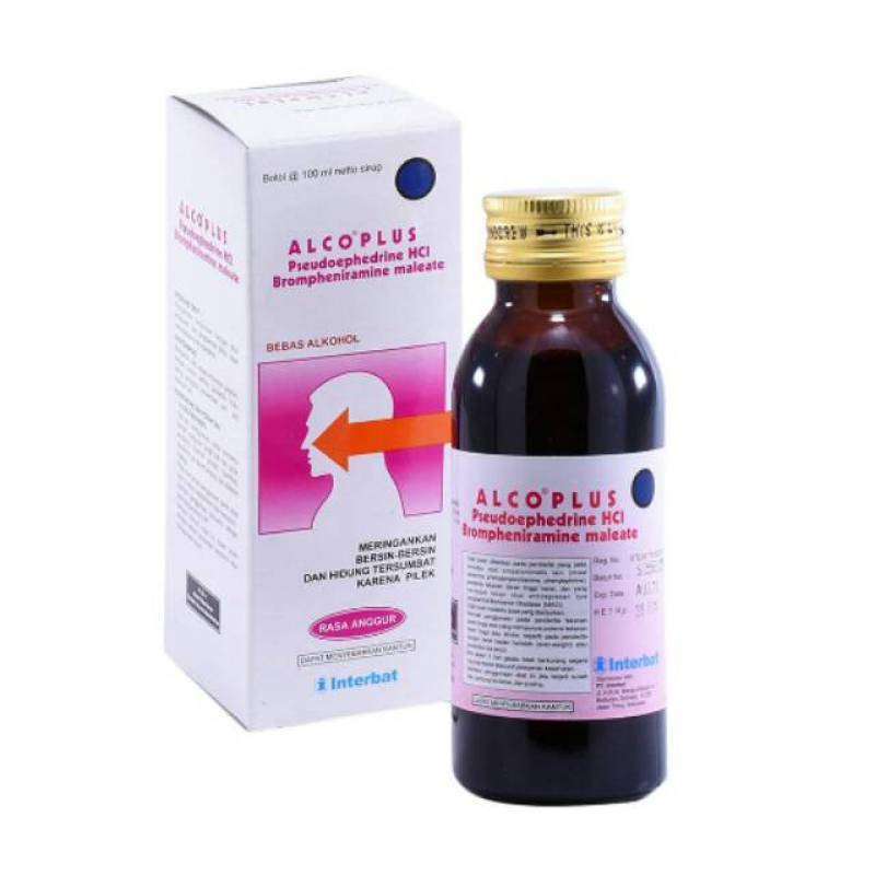 Jual Interbat Alco Plus Sirup 100 ML Obat Untuk Mengatasi Gejala Pilek ...