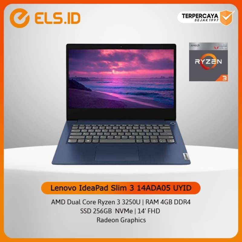 Jual Laptop Lenovo IdeaPad Slim 3-14ADA05 UYID Ryzen 3-3250U 4GB SSD 256GB 14 di Seller ELS ...